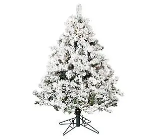 VICKERMAN 4.5' X 44' Flocked Alaskan Tree Dura-lit Vic Kerman - One-color