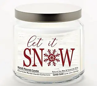 COURTSIDE MARKET Let It Snow Candle Glass Jar 1 .8 Oz - One-color