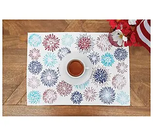 VALERIE PARR HILL 14' X 20' Firework Sparkle Placemat Set Of 6 Valerie - One-color
