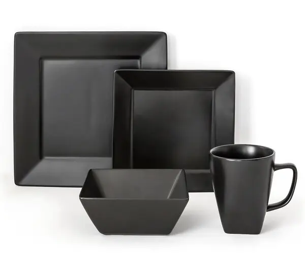 OVERANDBACK Dusk 16-piece Square Dinnerware Set