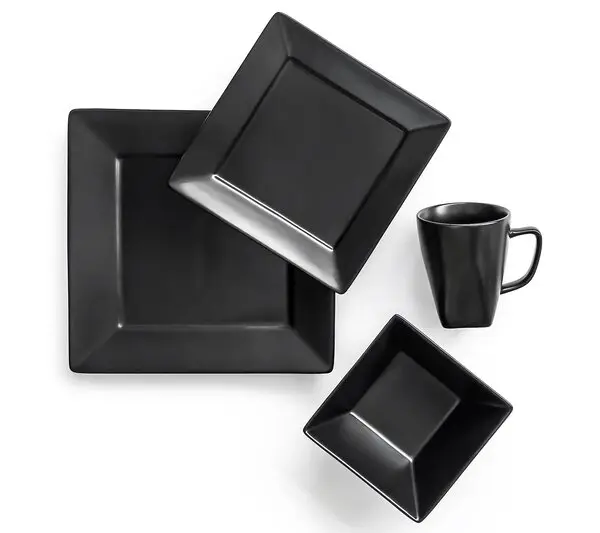 OVERANDBACK Dusk 16-piece Square Dinnerware Set