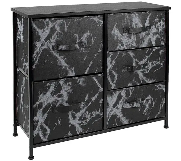 SORBUS 5-drawer Marble Dressers - One-color
