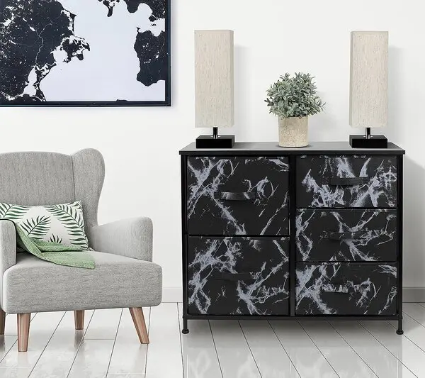 SORBUS 5-drawer Marble Dressers