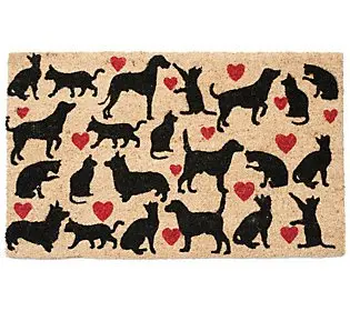 NATURE MATS BY GEO Dog And Cat Lovers Doormat With Pvc Backing - One-color