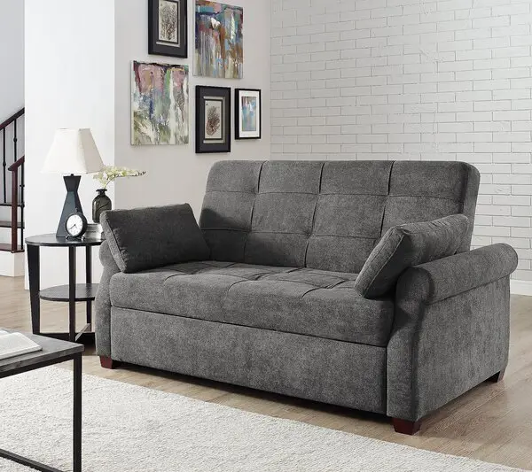 SERTA Noone Upholstered Microfiber Fabric Queen Sofa