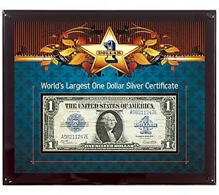 AMERICAN COIN TREASURES World's Largest Silver Certificate - One-color