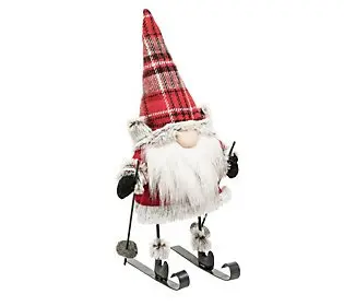 GALLERIE II Lumberjack Gnome On Skis Figurine - One-color