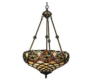 MEYDA Tiffany Style 16' Franco Inverted Pendant Lamp - One-color