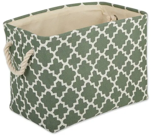 DESIGN IMPORTS Polyester Bin Lattice Rectangle Medium - One-color