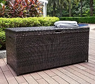 CROSLEY Palm Harbor Outdoor Wicker Storage Bin