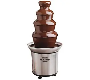 NOSTALGIA 4-tier Stainless Steel Chocolate Foun Tain - Silver