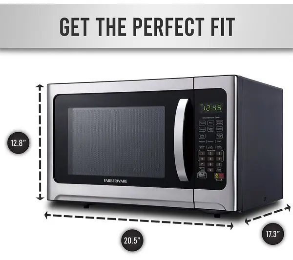 FARBERWARE 1.2 Cubic Foot Microwave With Smart Ensor Cooking
