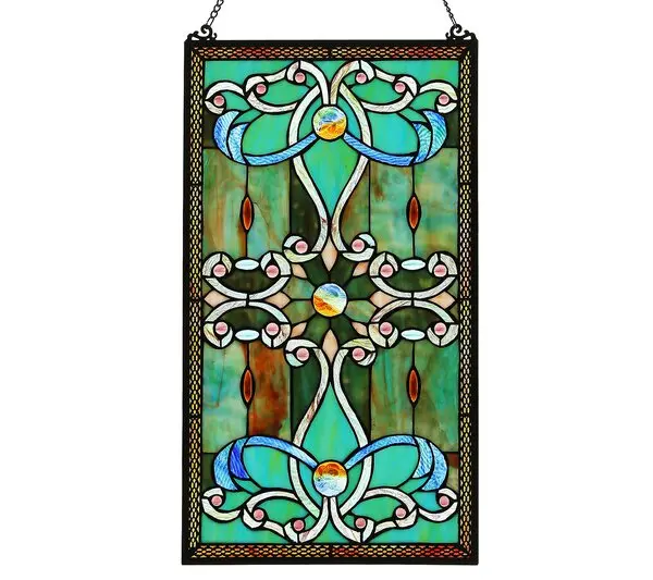 RIVER OF GOODS 26'h Cleo Tiffany Style Stained Ass Panel - One-color