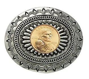 AMERICAN COIN TREASURES Sacagawea Golden Dollar Belt Buckle - One-color