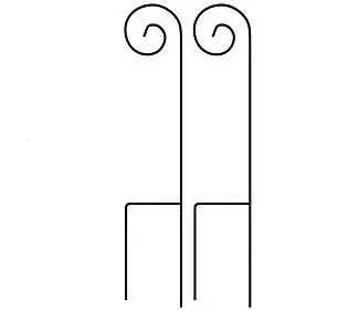 PURE GARDEN 35' Set Of 2 Shepherd Hooks - One-color