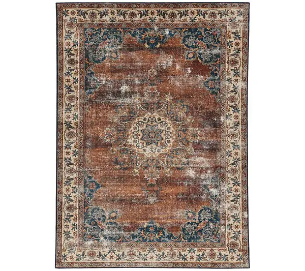 LINON Home Vivi 3'x5' Washable Non Slip Decorat Ive Indoor Rug - One-color