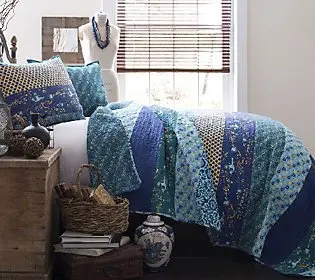 LUSH DECOR Royal Empire 3-pc Peacock Full/queen Quilt Set Y - One-color