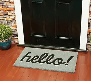 NATURE MATS BY GEO Hello! Doormat With Pvc Backing