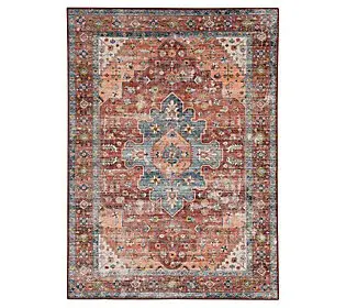 LINON Home Amias Washable 5'x7' Non-slip Decora Ive Rug - One-color
