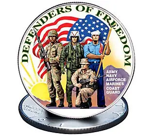 AMERICAN COIN TREASURES Defenders Of Freedom Eisenhower Dollar - One-color