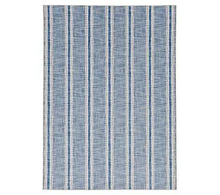 LINON Home Luna 5'x7' Washable Nonslip Decorati E Striped Rug - One-color