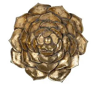 QVC R. Nest Antiqued Gold Flow Er Wall Plaque - One-color