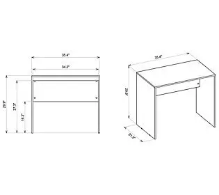 MANHATTAN COMFORT Cornelia 35.54' Desk