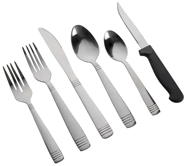Gibson Palmore Plus 24-piece Flatware Set W/ 4steak Knives