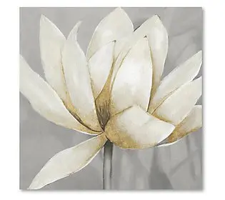 COURTSIDE MARKET Golden Waterlily Ii 16x16 Canv As Wall Art - One-color