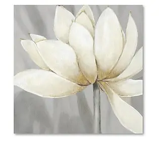 COURTSIDE MARKET Golden Waterlily I 16x16 Canva S Wall Art - One-color