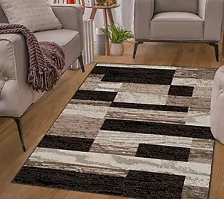 SUPERIOR Contemporary Geometric Patchwork 8x10 Rea Rug