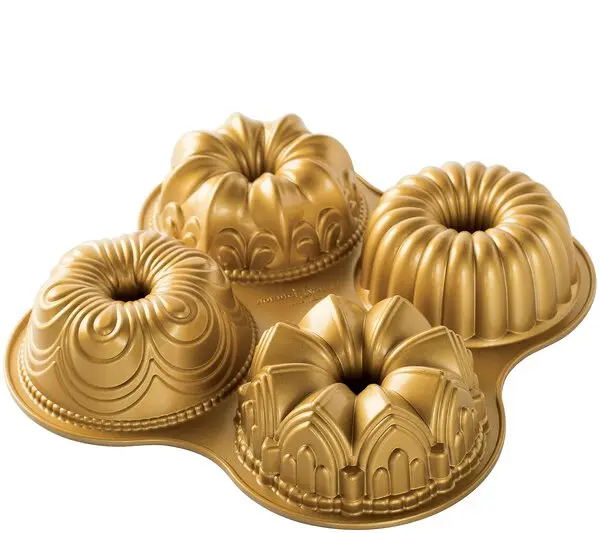 NORDICWARE Premier Gold Bundt Quartet Pan - One-color
