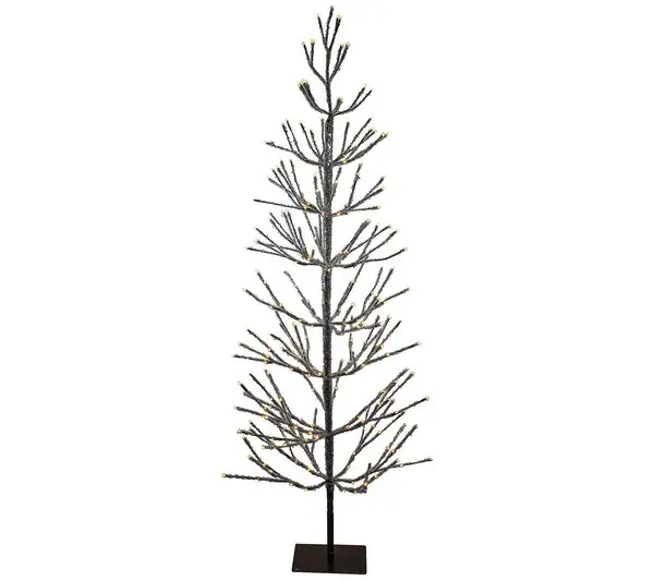 NORTHLIGHT 6' Pre-lit Led Brown Tree With Icicle Clear Lights - One-color