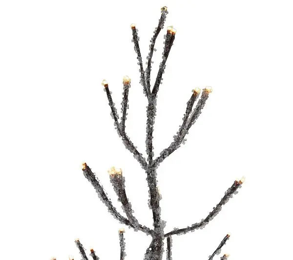 NORTHLIGHT 6' Pre-lit Led Brown Tree With Icicle Clear Lights