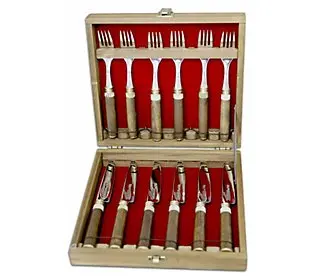 BRAZILIAN FLAME 12 Piece Treasure Royal Ark Cut Lery Set - One-color
