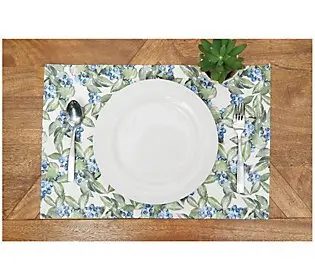 VALERIE PARR HILL 14' X 20' Lakeside Blueberry Placemat Set Of 6 Valerie - One-color