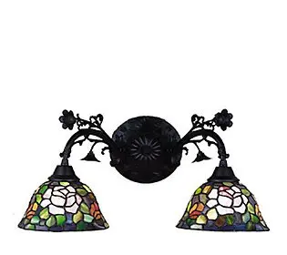 MEYDA Tiffany Style Rose Bush Victorian-style Sconce - One-color