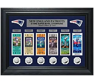 HIGHLAND MINT New England Patriots 6-time Sb Champs Deluxe Ti Cket Collection - One-color
