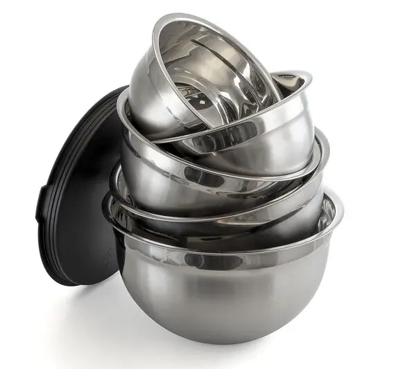 MEGACHEF 5-piece Stackable Mixing Bowl Set With Lids