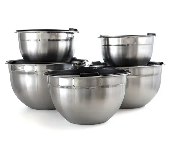 MEGACHEF 5-piece Stackable Mixing Bowl Set With Lids