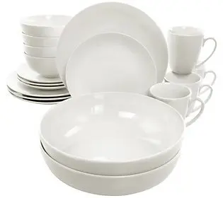ELAMA Iris 32 Piece Porcelain Dinnerware Set - One-color