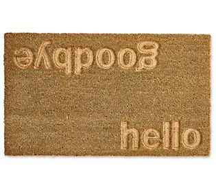 DESIGN IMPORTS Hello-goodbye Engraved Doormat
