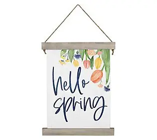 SINCERE SURROUNDINGS 28' Hello Spring, Hanging Canvas - One-color