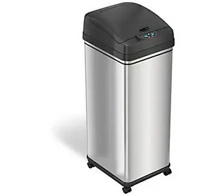 ITOUCHLESS Glide 13-gallon Sensor Trash Can Wit H Wheels