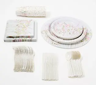 DESIGNING DINING 168-pc Disposable Celebration Dinnerware Set