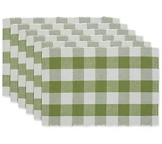 DESIGN IMPORTS Set Of 6 Buffalo Check Placemats - One-color