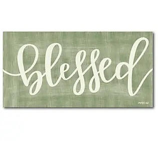 COURTSIDE MARKET Blessed 12x24 Canvas Wall Art - One-color