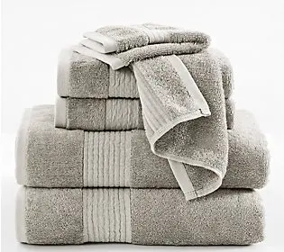 BROOKLYN LOOM Cotton Tencel 6 Piece Towel Set - One-color