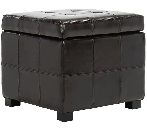 SAFAVIEH Maiden Square Tufted Storage Ottoman