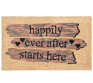 NATURE MATS BY GEO Happily Ever Coir Doormat With Pvc Backing - One-color